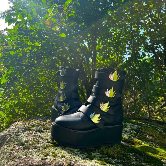 YRU | Shoes | Yru Karma Flame Black Platform | Poshmark